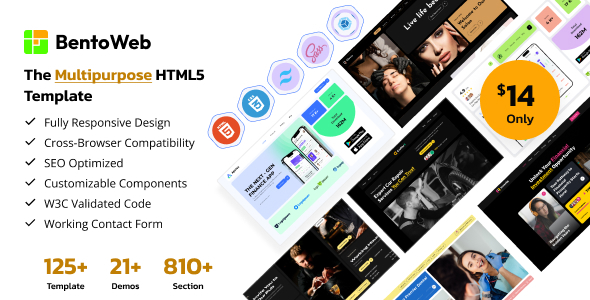 Bentoweb - The Multipurpose HTML5 Template by pixelaxis | ThemeForest